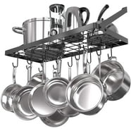 Cuisinel 5-Tier Black Silicone Coated Pan Rack, Cookware Stand, Cooking ...