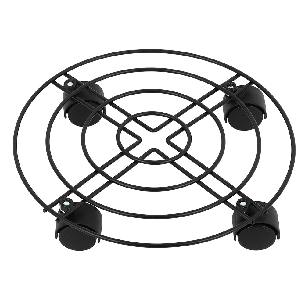 Pot Rack on Rollers Dolly Holder on Wheels Indoor Outdoor Plant Trolley ...