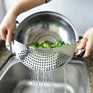 Navaris Stainless Steel Colander 4.8L / 5-Quart - Metal Strainer with ...