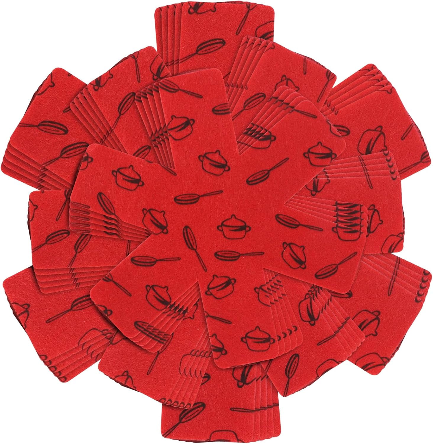Pot and Pan Protectors, 15 Set (7.9" 11.8" 15"), Felt Cookware ...