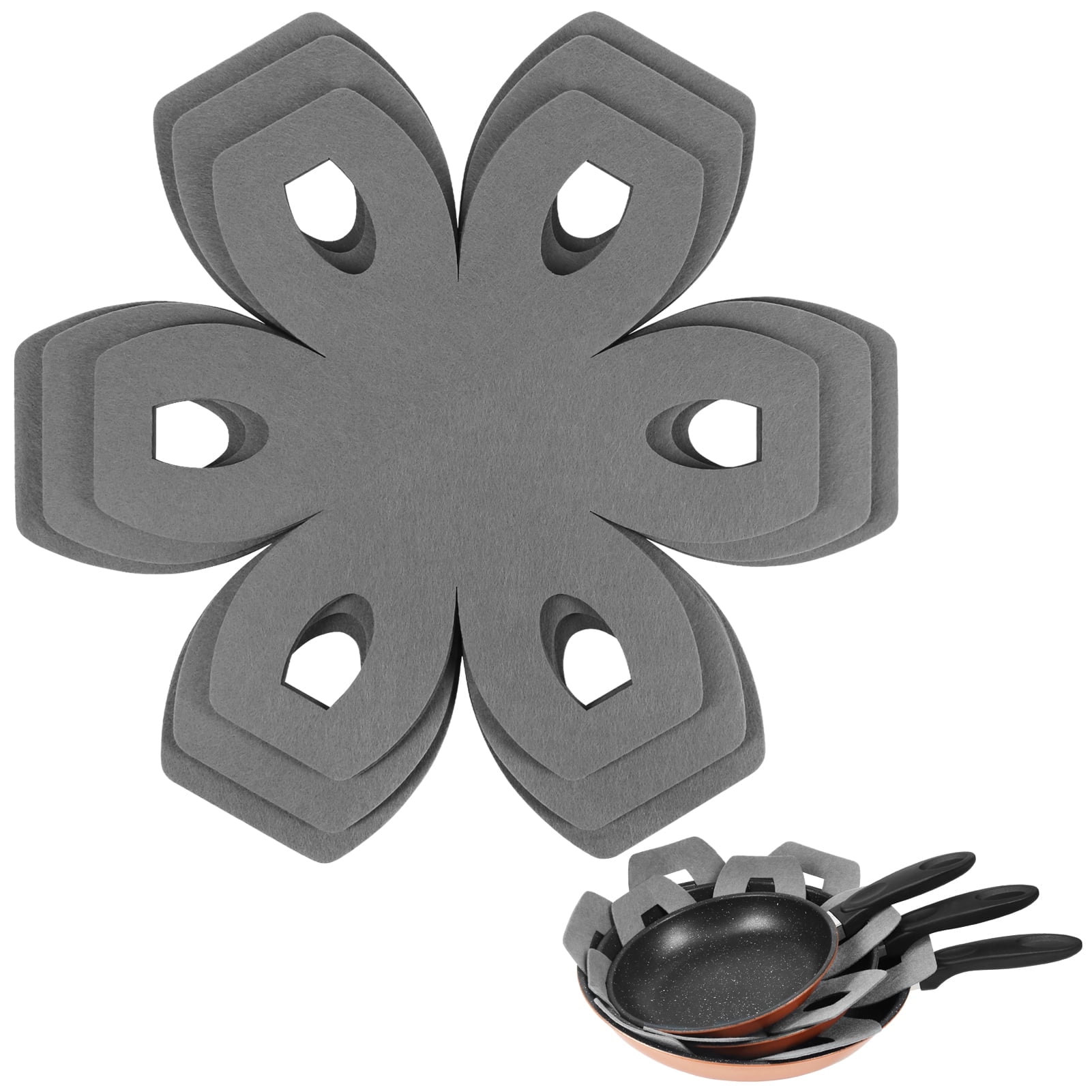 Pot and Pan Protectors, 6 Pcs and 3 Sizes, Felt Pot Separators ...