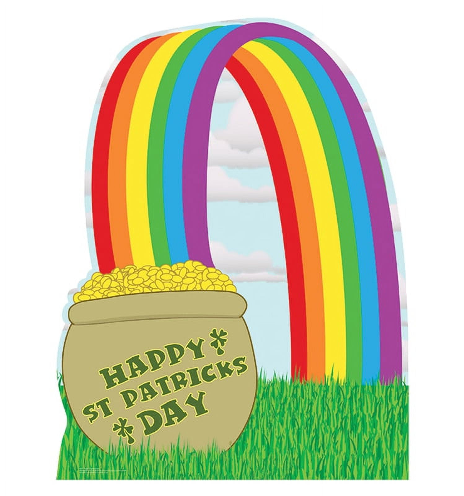 Pot of Gold Rainbow Cardboard Cutout - Walmart.com