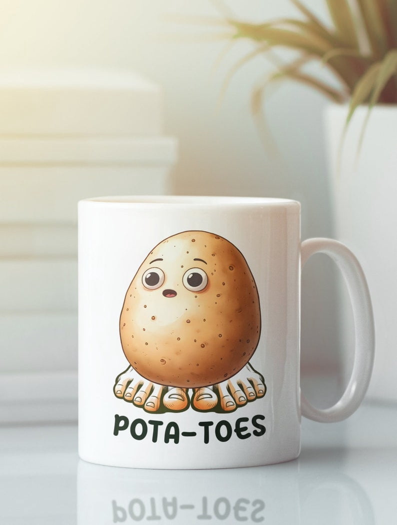 Pota Toes Mug, Potato Toes Gif, Funny Tater Lover Coffee Cups, Potato ...