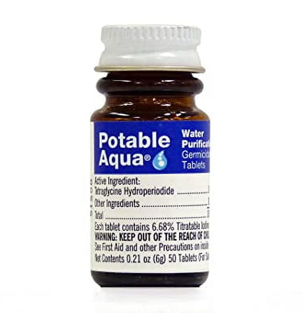 Potable Aqua Emergency Drinking Water Purification Tablets - Portable ...