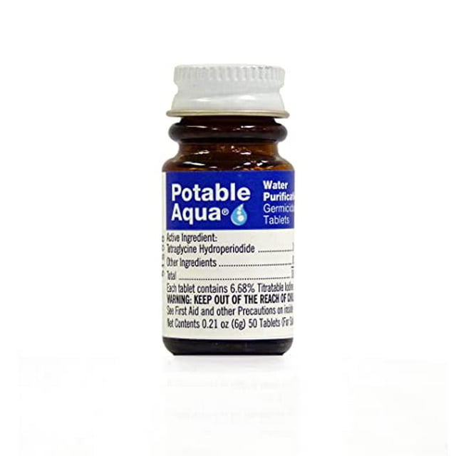Potable Aqua Water Treatment Tablets - 50 Ea - Walmart.com