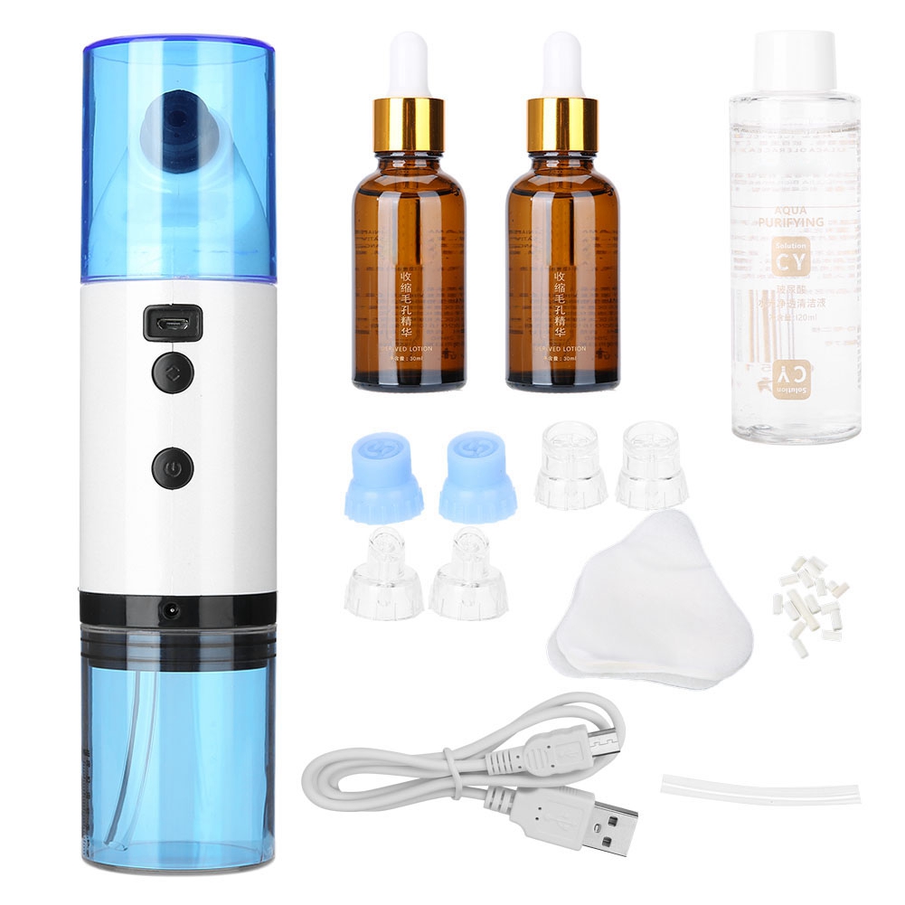 Potable Mini Electric Face Cleaning Machine Bubble Cleanser Blackhead ...