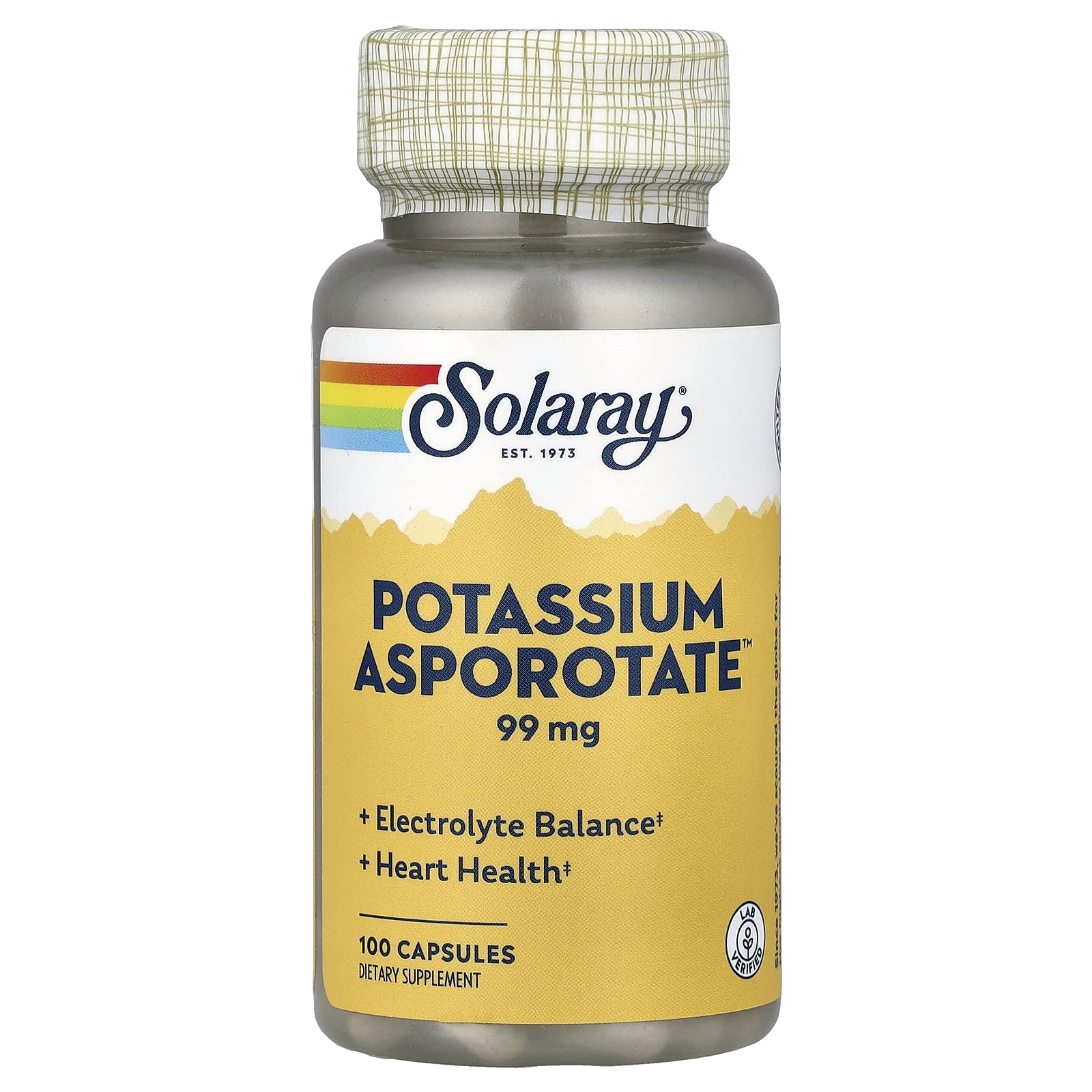 Solaray Potassium-99 Asporotate 99mg Dietary Supplement Pills - 100 ...