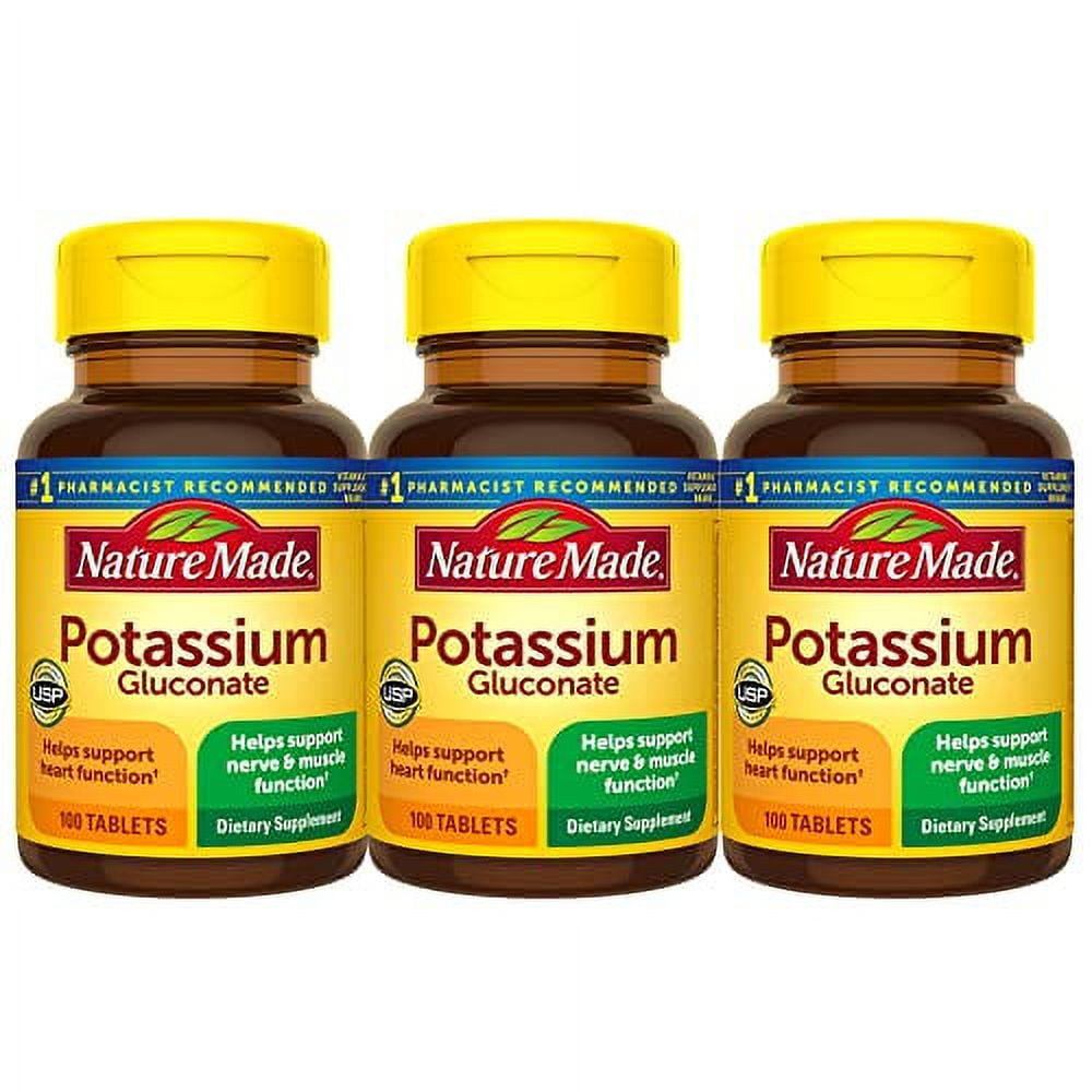 Potassium Gluconate 550Mg Tablets, 100 Count, Potassium Supplement For ...