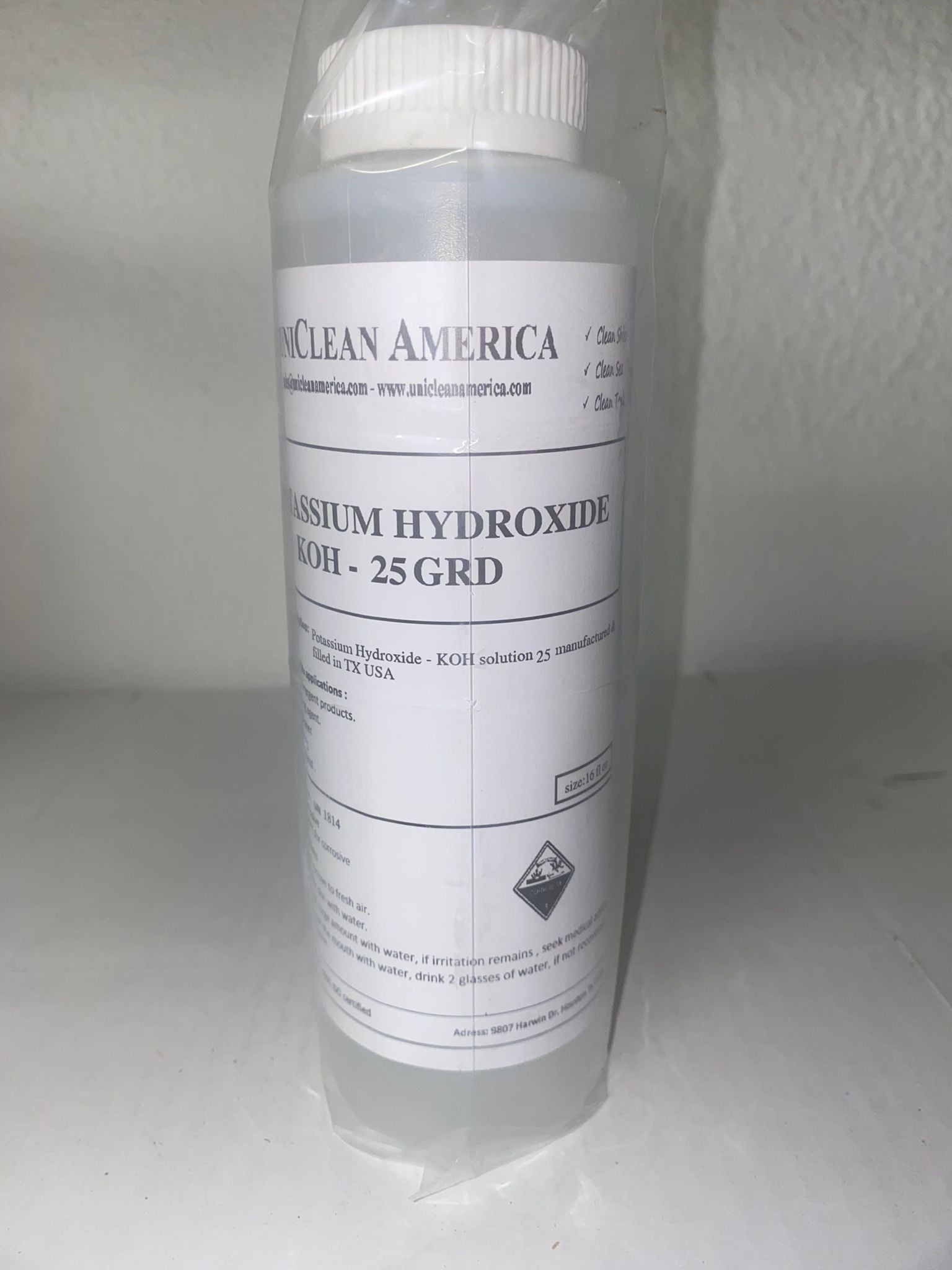 Potassium Hydroxide 25% liquid - KOH Caustic Potssium soluton 25% ...