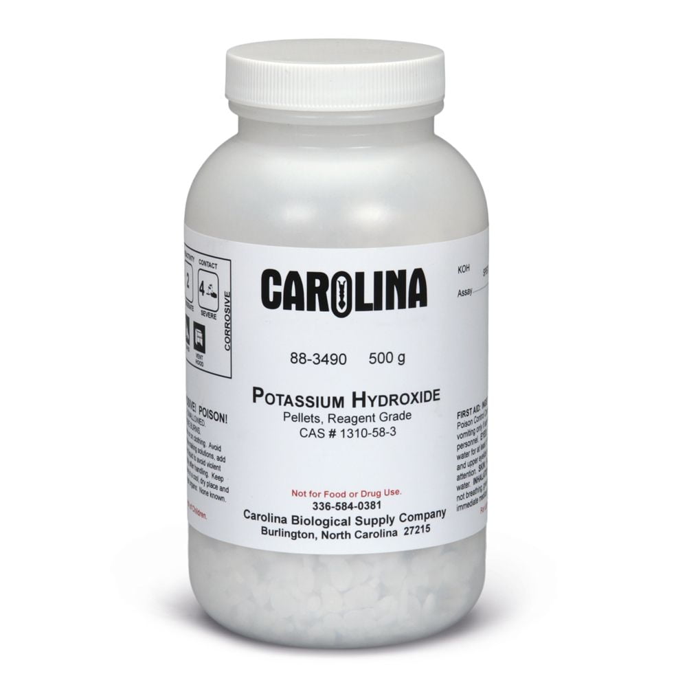 Potassium Hydroxide, Pellets, Reagent Grade, 500 G - Walmart.com