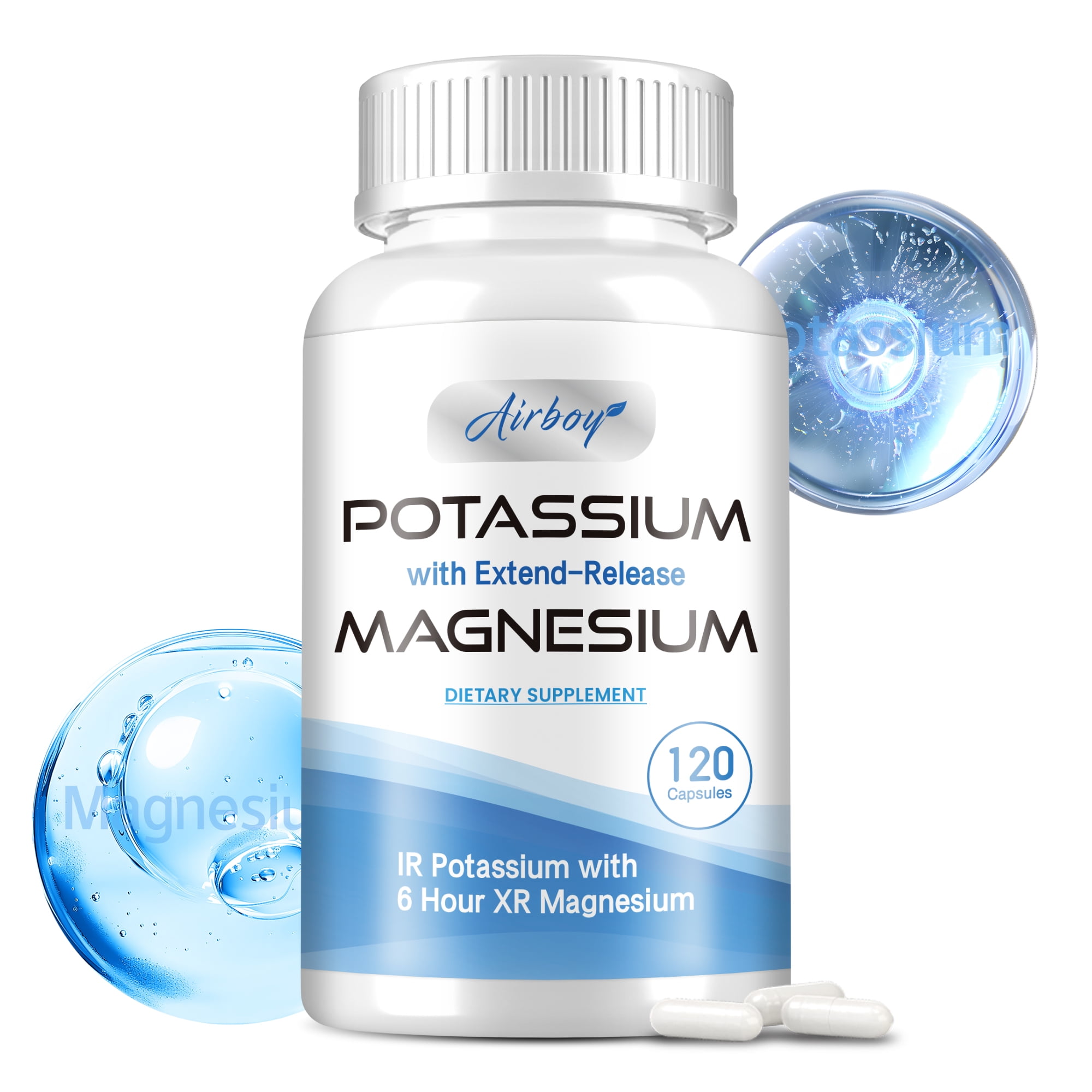 Potassium+Magnesium Capsules 349mg - Healthy Blood Flow, Heart and Bone ...