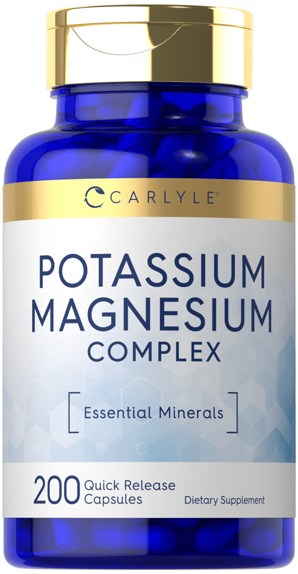 Potassium Magnesium Supplement | 200 Capsules | Non-GMO & Gluten Free ...