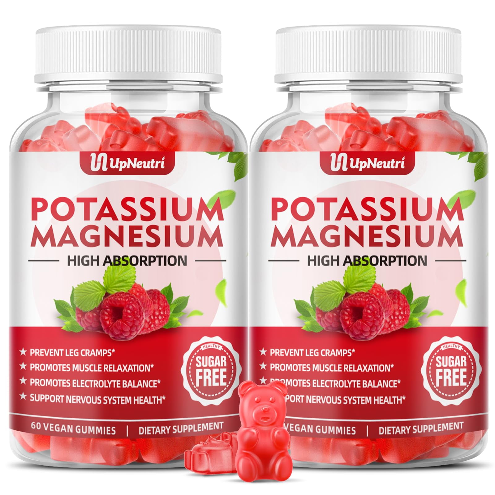 Potassium Magnesium Supplement Gummies for Adults Kids, Sugar-Free ...