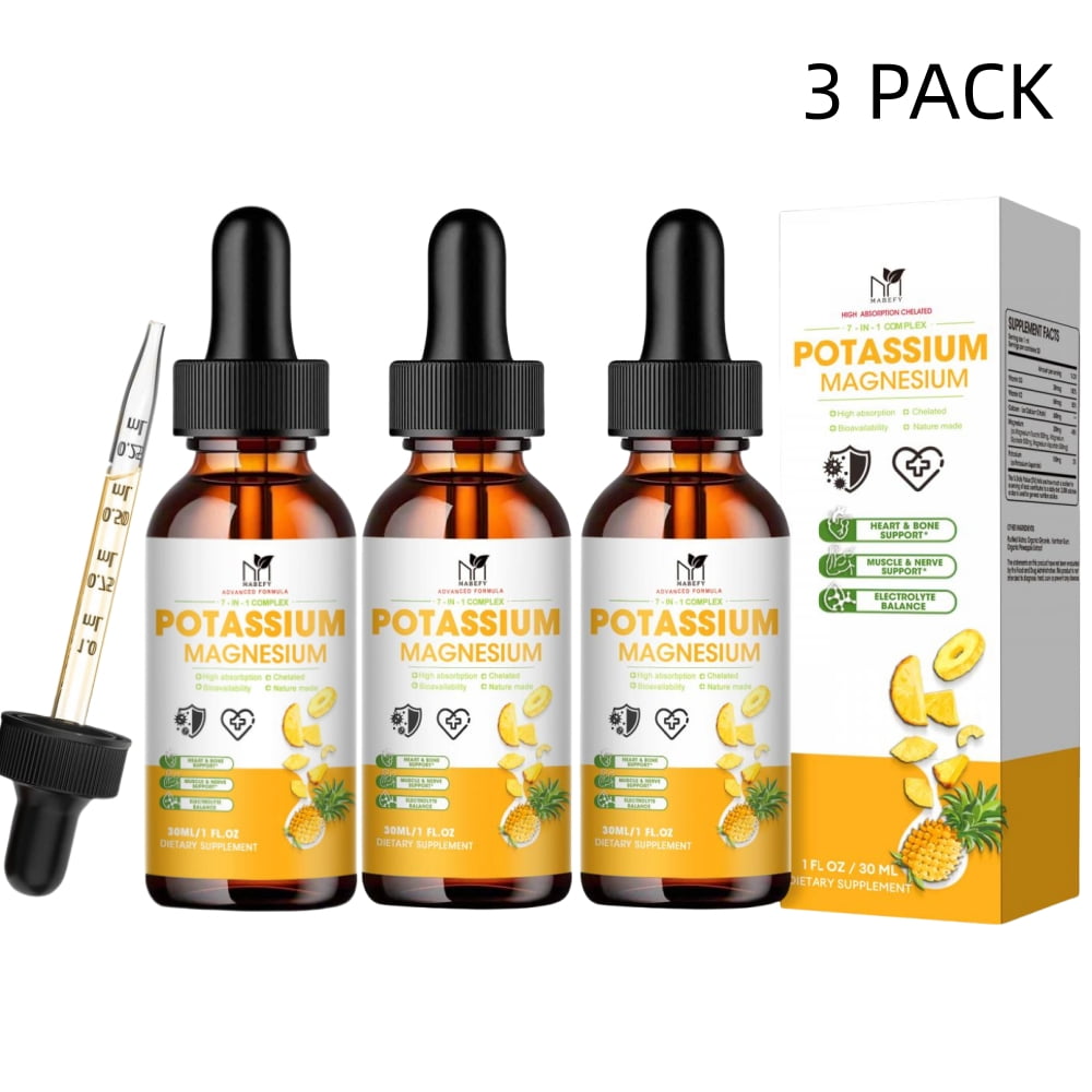 Potassium Magnesium Supplement Liquid - High Absorption Magnesium ...