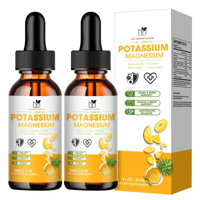 Potassium Magnesium Supplement Liquid - High Absorption Magnesium ...