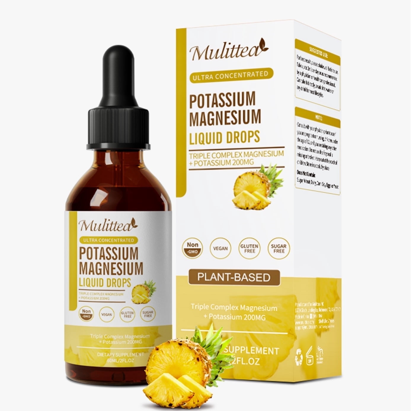 Potassium Magnesium Supplement with Potassium 200mg, Magnesium Complex ...