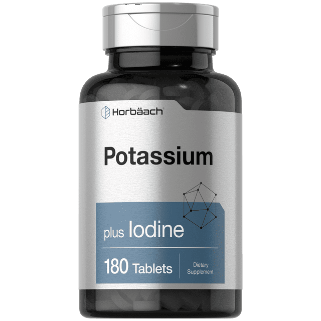 Horbaach Potassium Plus Iodine Dietary Supplement | 180 Vegetarian ...