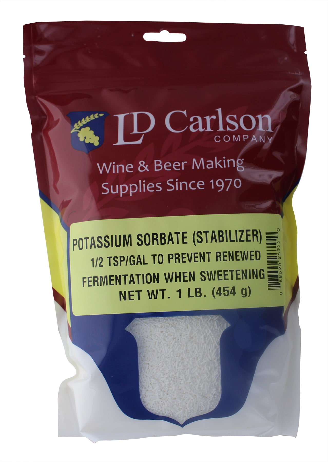 Walmart Potassium Sorbate, 1 lb - Dissolves in Wine to Prevent Yeast ...
