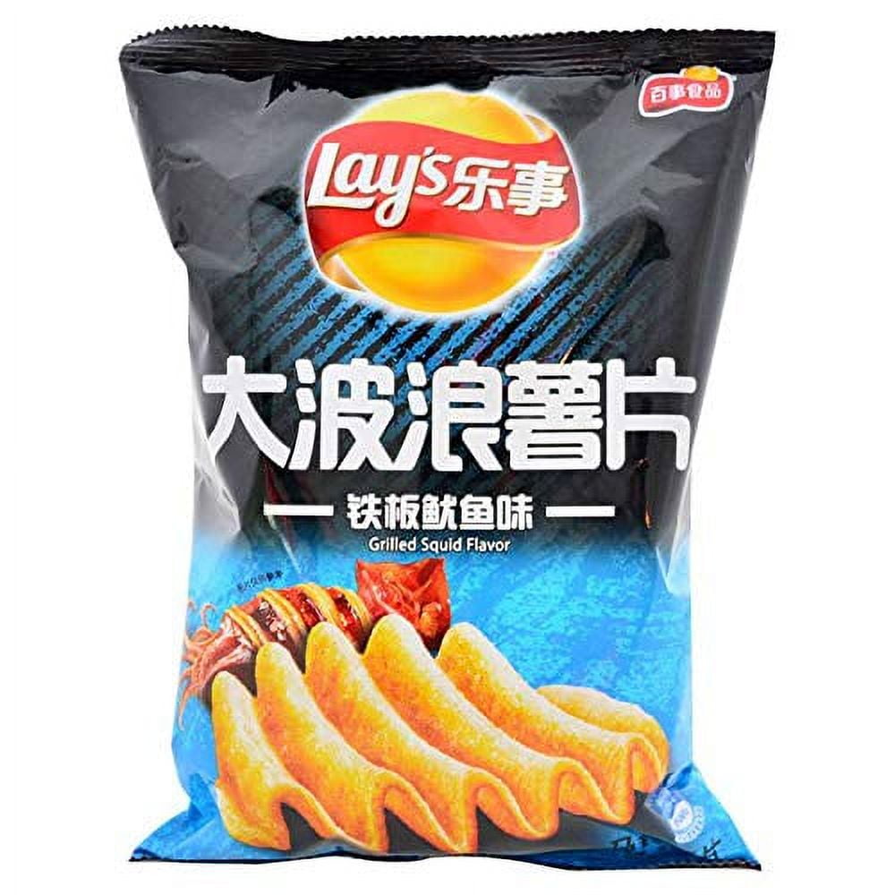 Potato Chip Multi Flavors 乐事薯片多种口味 70g (Squid Flavor铁板鱿鱼味, pack of 5 ...