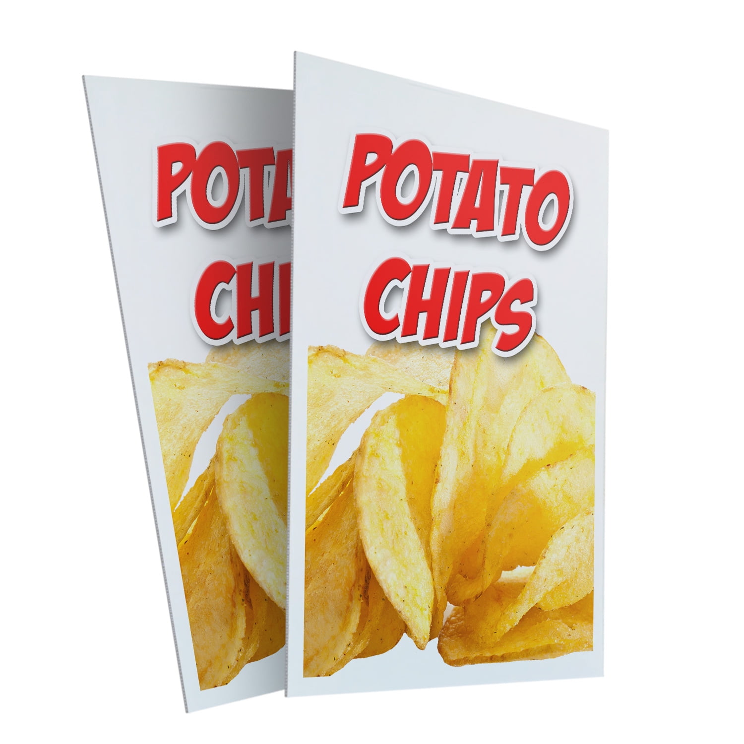 Potato Chips (2-PACK) 24" x 36" Plastic Signs | Sign Insert 4mm ...