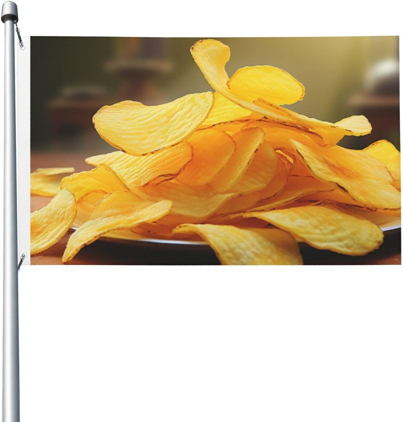 Potato Chips Flag 4.85x8 ft Flags for Outside Funny Banner Garden Flag ...