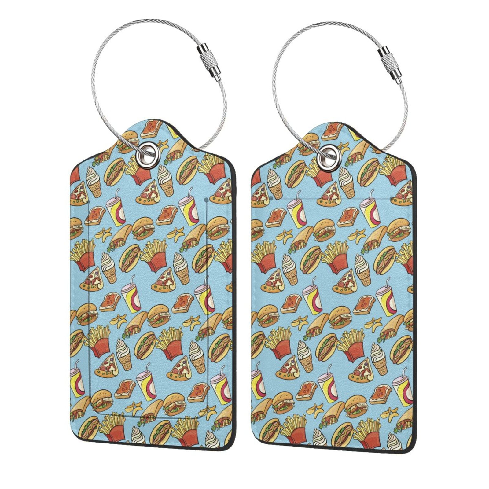 Potato Chips Hamburger Sandwich Drink Pizza Ice Cream Luggage Tags for ...