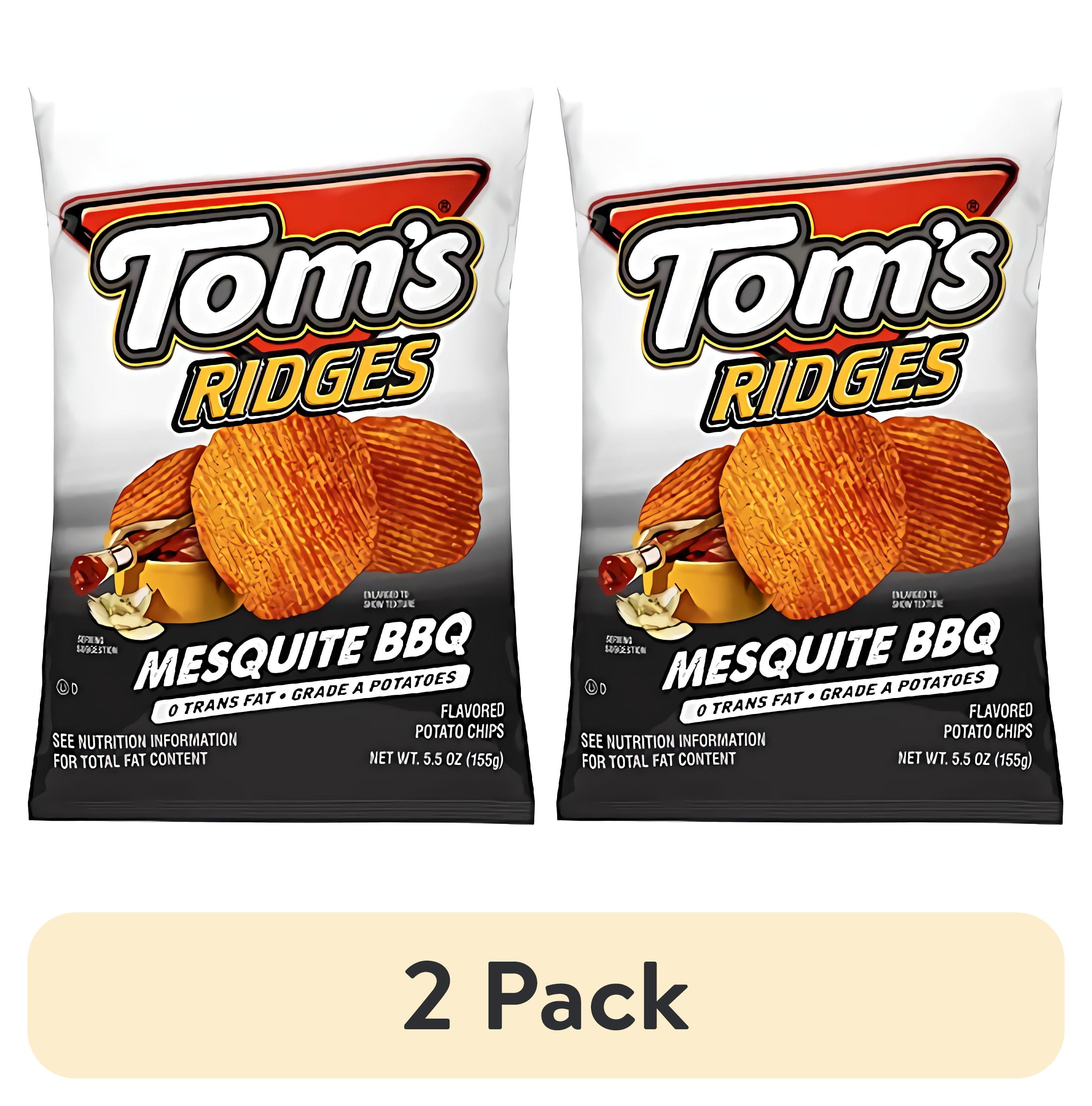 (2 pack) Tom's Potato Chips, 5 Oz | 3 Count (Mesquite BBQ) - Walmart.com