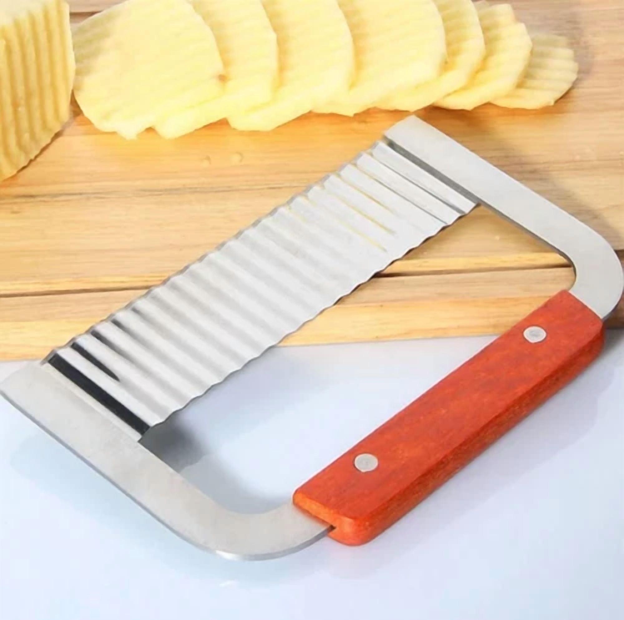 Potato Chopper Stainless Steel Wavy French Fries Cutter Vegetable Wave ...