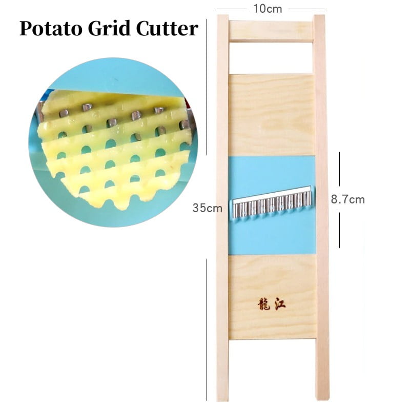 Potato Cutter Solid Wood Potato Grid Slicer Fries Potato Cutter Grid ...