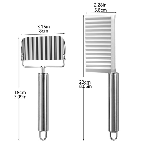 Potato Cutting Knife Stainless Steel Wavy Crinkle Cut Slicer for ...