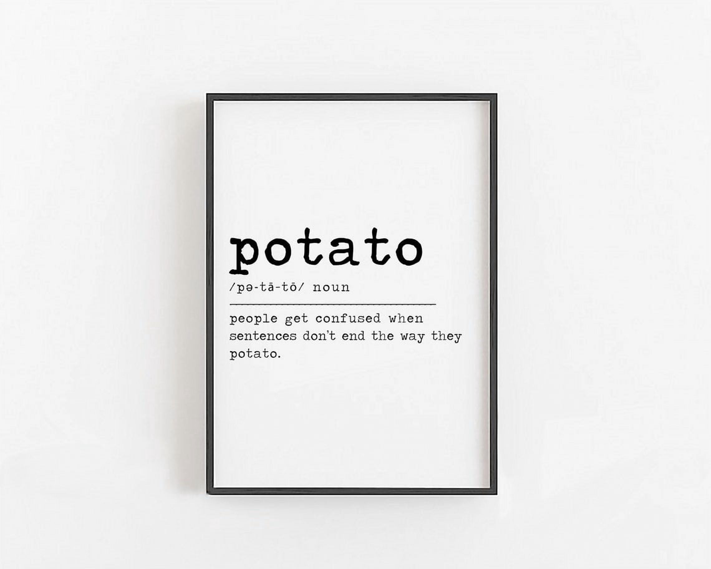 Potato Definition, Potato Wall Art, Potato Gifts, Funny Gifts for Him ...