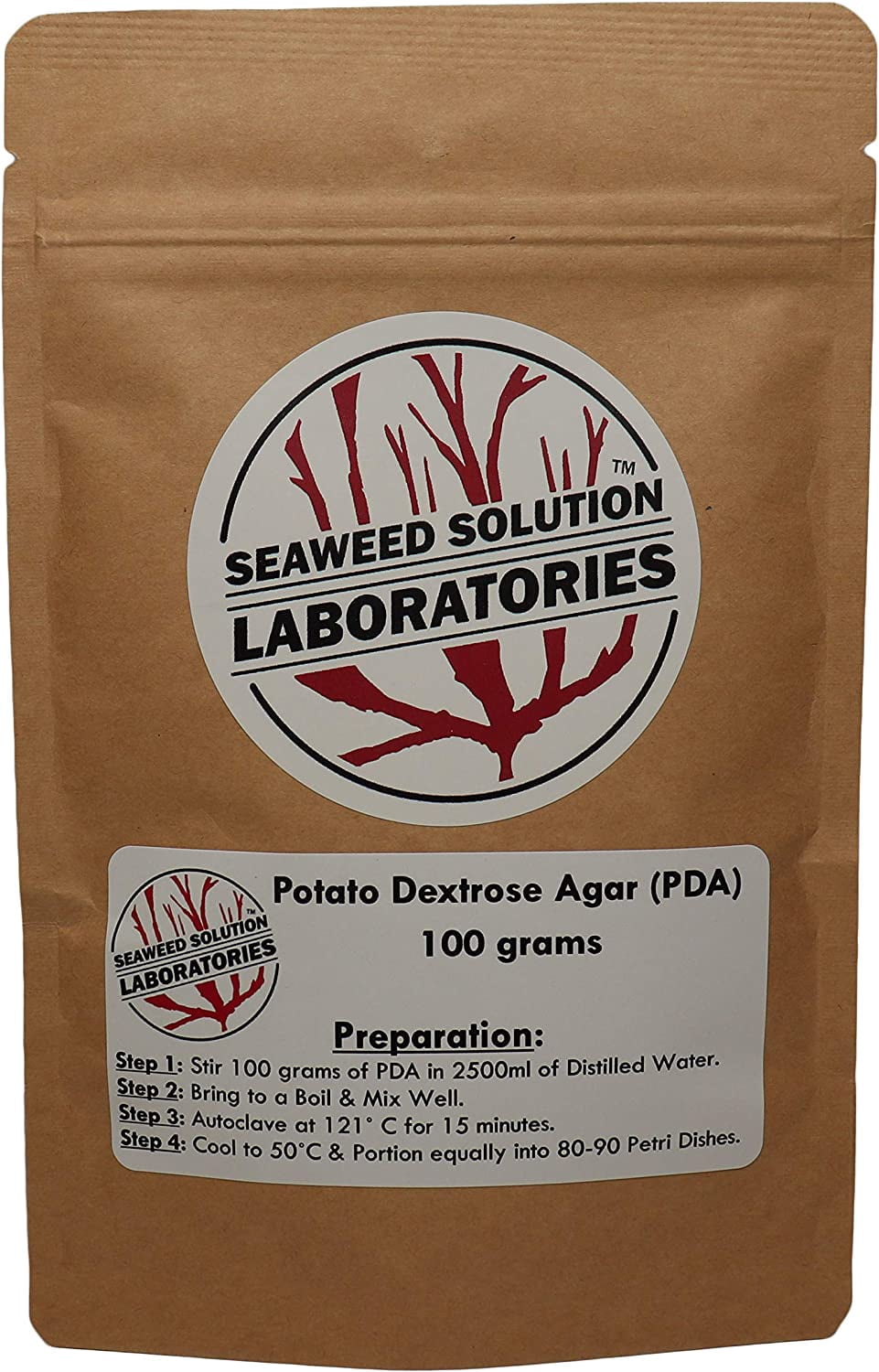 Potato Dextrose Agar (PDA) Dehydrated, 100 Grams - Walmart.com