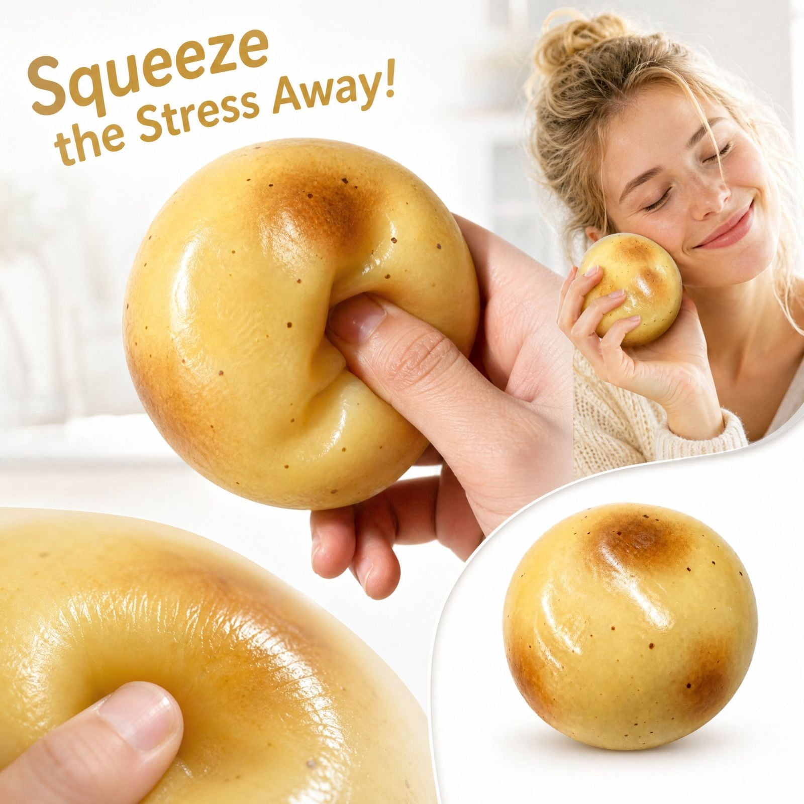 Potato Dumpling Squishy Slow Rising Stress Ball Funny Stress Squishy ...