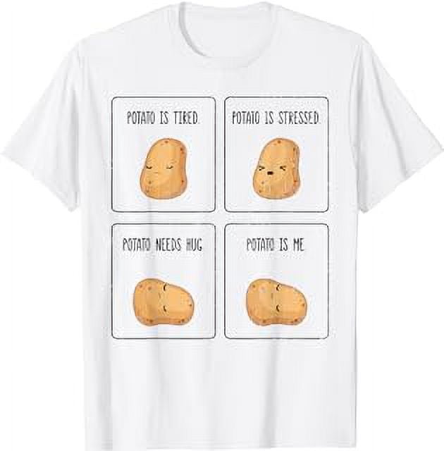 Potato Is Me Funny Potatoes Vegetables Chips Eater Graphic T-Shirt ...