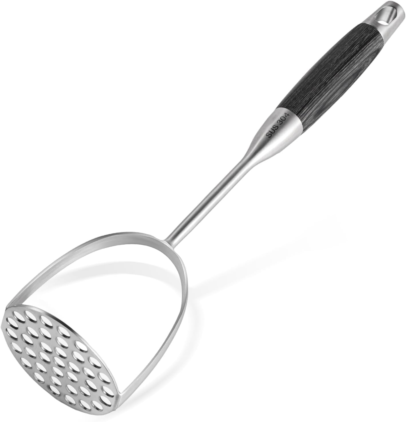 Potato Masher Stainless Steel,Wooden handle Potatoes Smasher, Manual ...