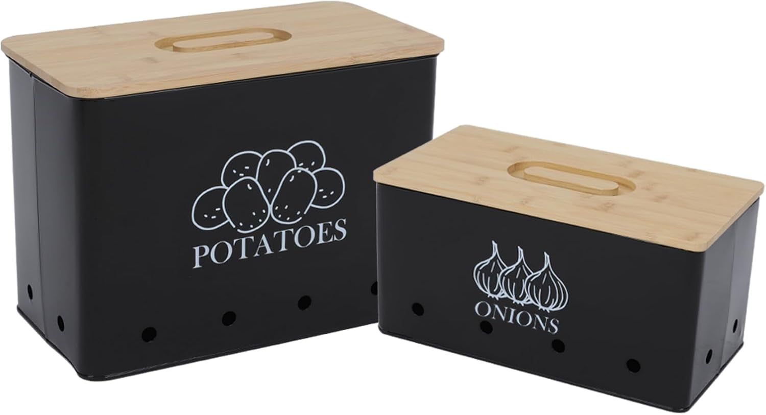 Potato and Onion Storage Bin, Potato Container Storage with Aerating ...