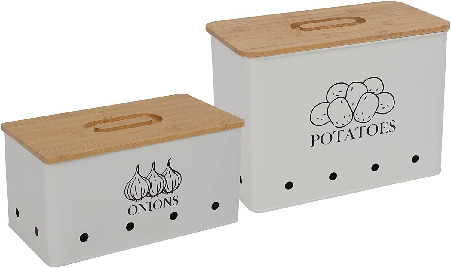 Potato Onion Storage Box, Food Container Sets, Storage Canisters for ...
