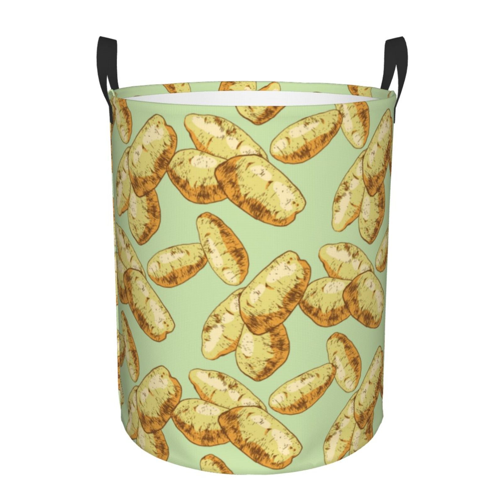 Potato Pattern funny Laundry Basket with Handles - Freestanding Laundry ...