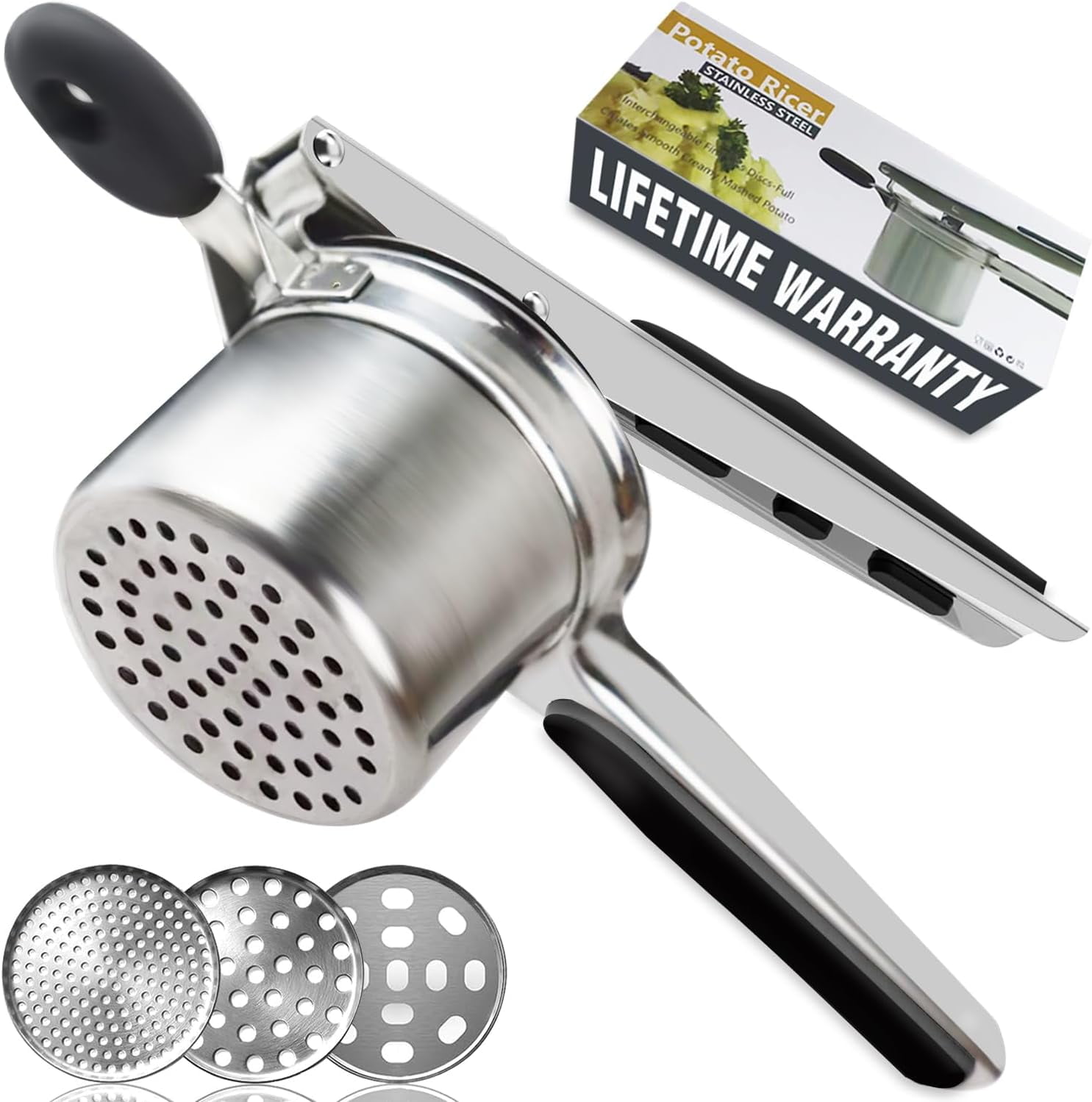 Potato Ricer, AITRAI Large 15oz Potato Ricer and Masher Heavy Duty ...