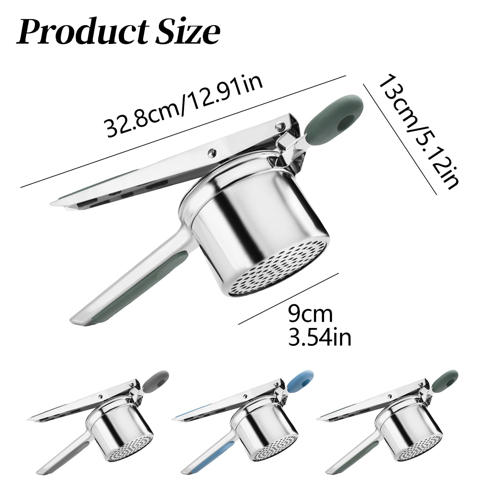 Potato Ricer Heavy Duty Ricer for Mashed Potatoes, Stainless Steel ...