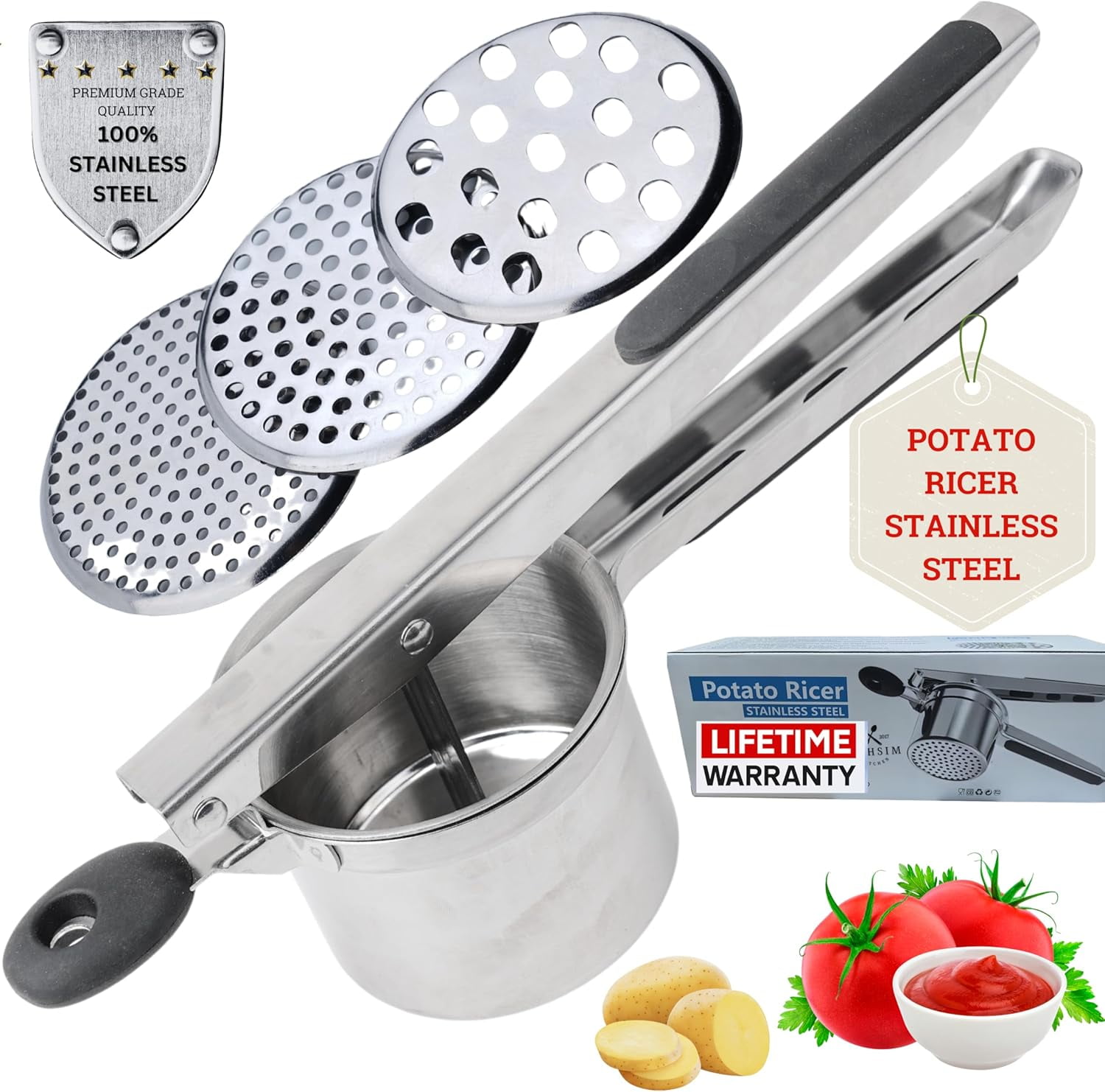 Potato Ricer Stainless Steel All Clad HeavyDuty Extra Large Commercial ...