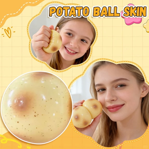 Potato Shaped Fillable Squishies Shell, DIY Stress Relief Toy Making ...