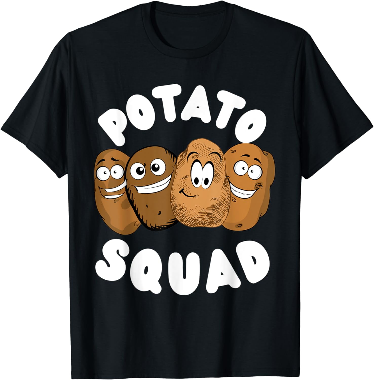 Potato Squad Cute Kawaii Yam Sweet Potato Lovers Matching T-Shirt ...