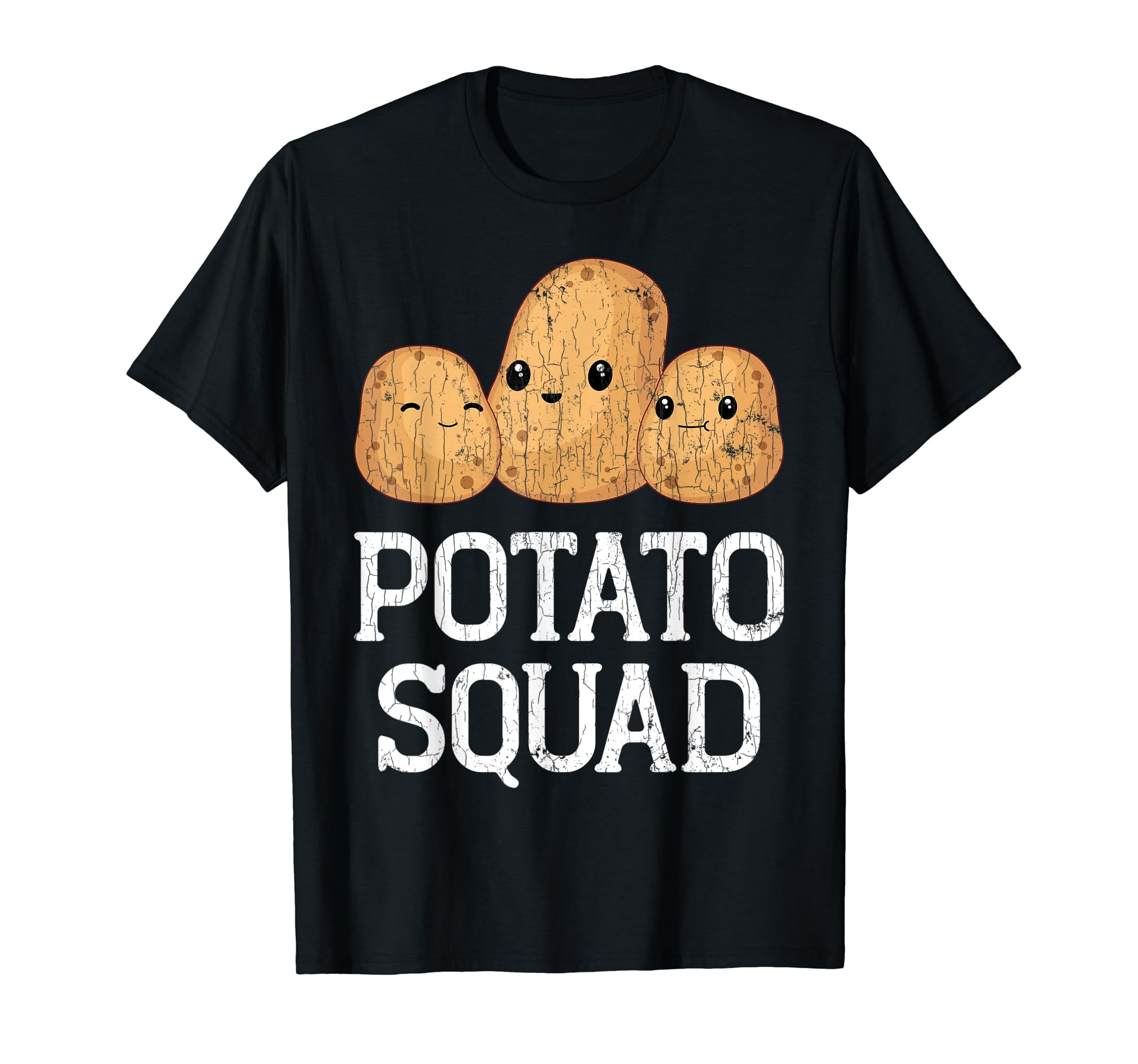 Potato Squad Funny Potatoes Vegetables Chips Eater Graphic Black T ...