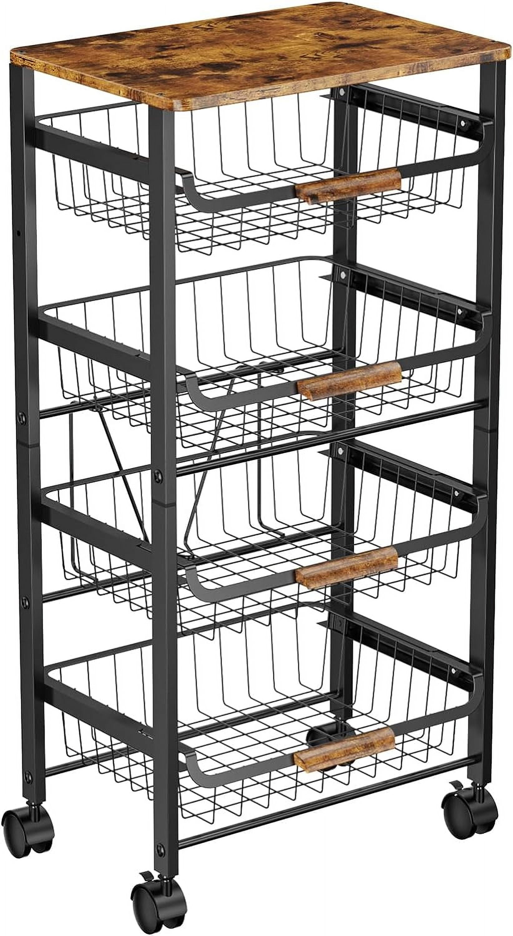 Potato Storage, 5-Layer Potato and Onion Storage Bin, Retro Kitchen ...