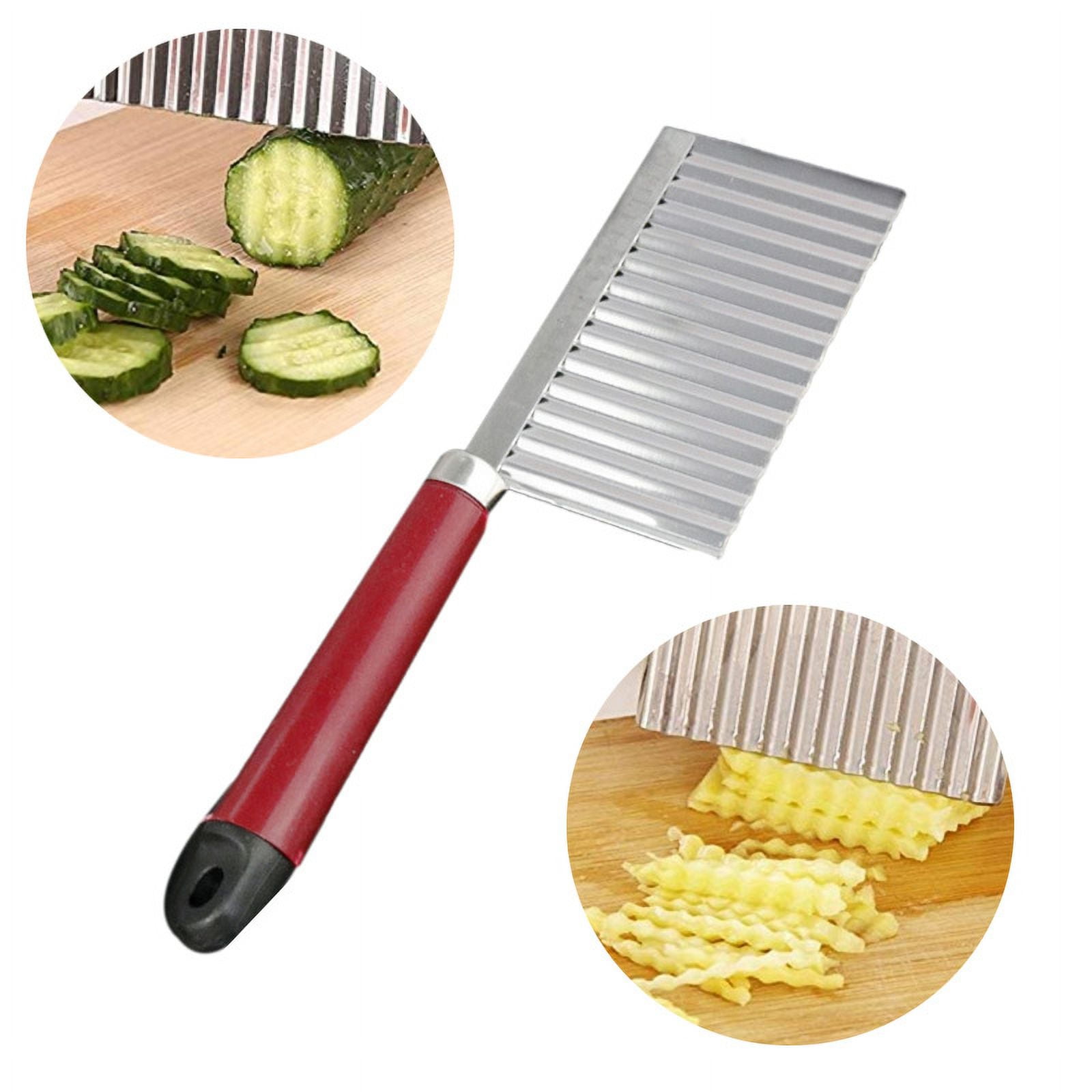 Potato Strip Cutter, Potato Wavy Edged Knife Multifunction Stainless ...