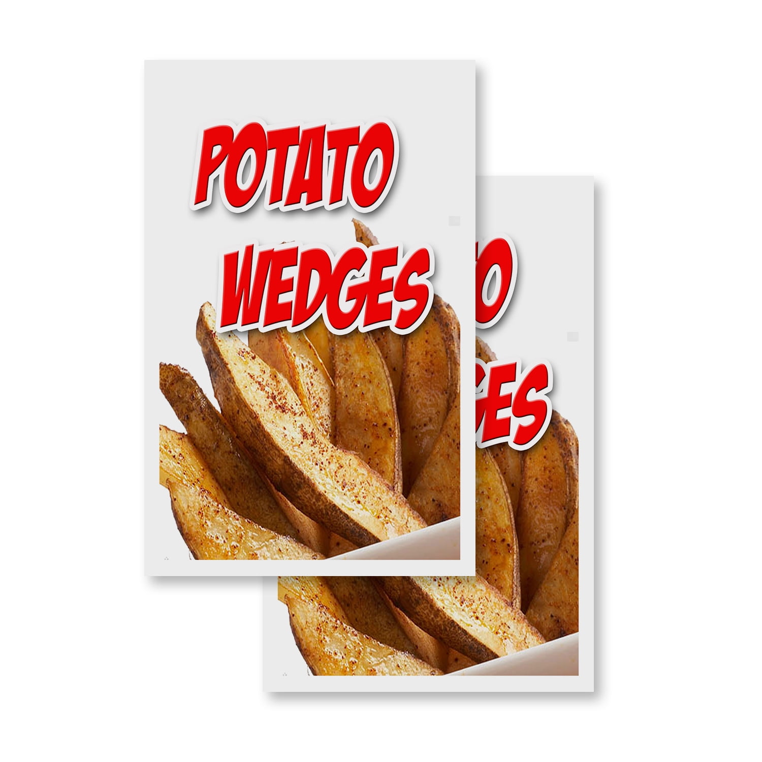 Potato Wedges (2-PACK) 24" x 36" Vinyl Decals | Sign Insert Peel ...