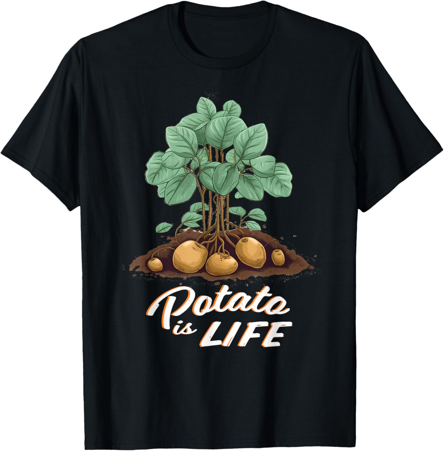 Potato is Life for Chip Day Potato - Vegan Lover Keto Veggie T-Shirt ...