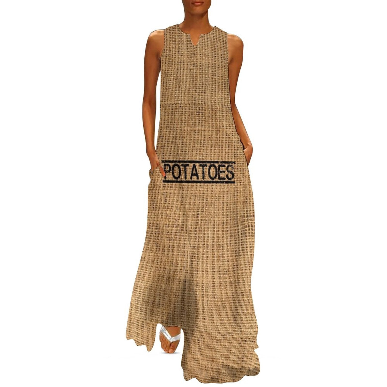 Potatoes bag Long Dress eving dress wom wom's summer dresses02 ...