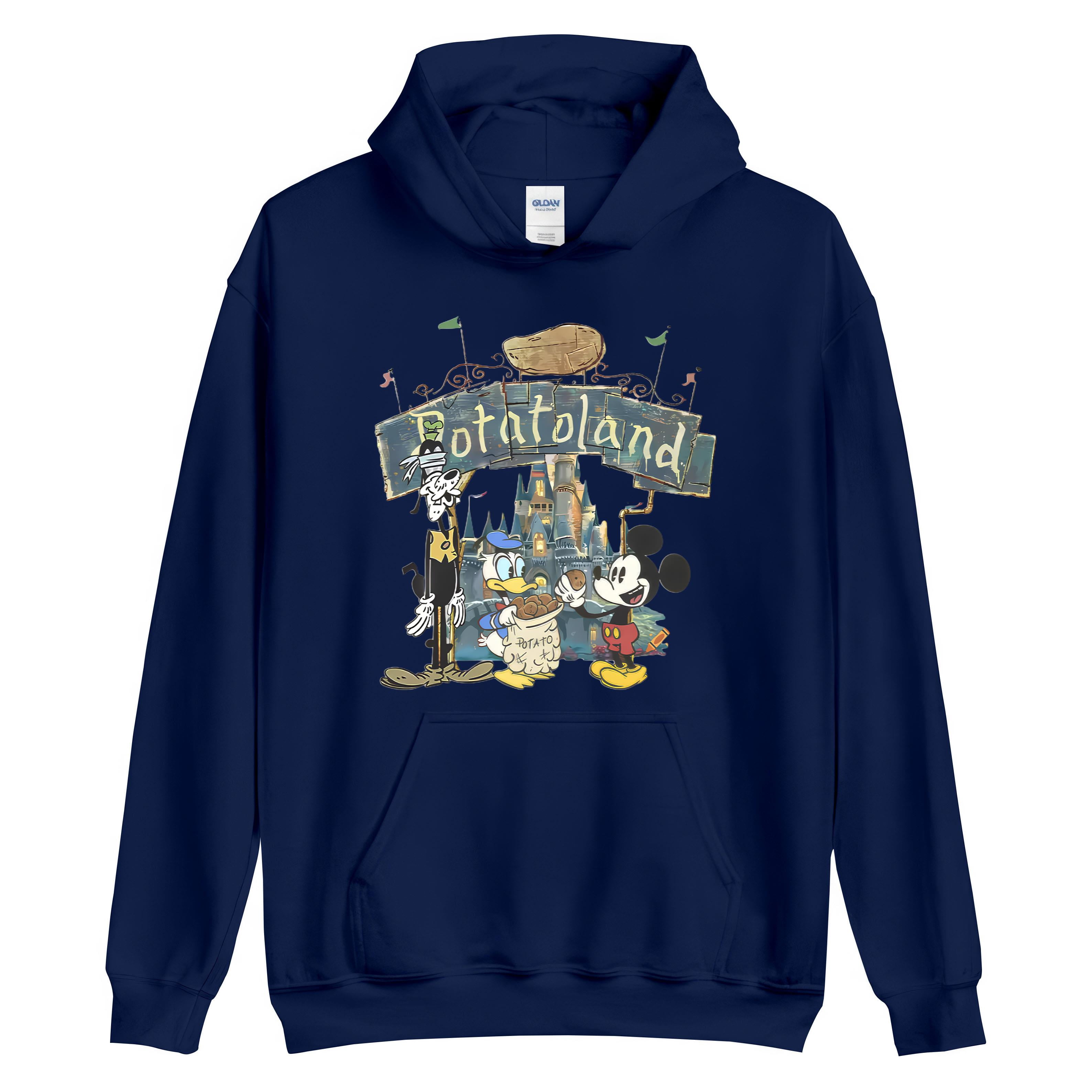 Potatoland Graphic Hoodie, Cartoon Character Friends Shirt - Walmart.com